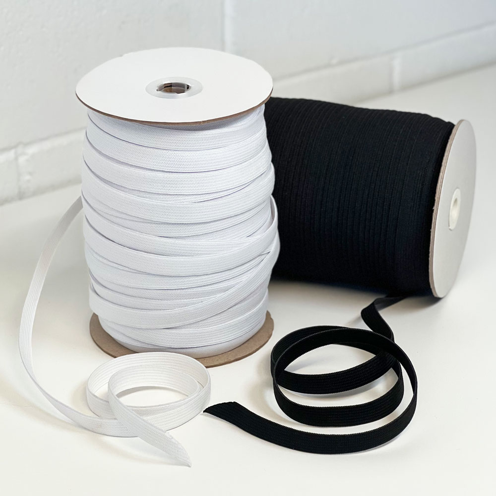 12mm Knitted Elastic - 100 metres (Black) - Ackroyd and Adams Ltd