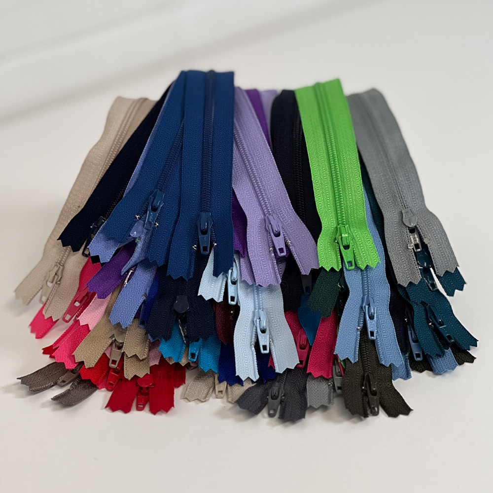 40 x Dress Zips Assorted Colours | Select Size - Ackroyd and Adams Ltd