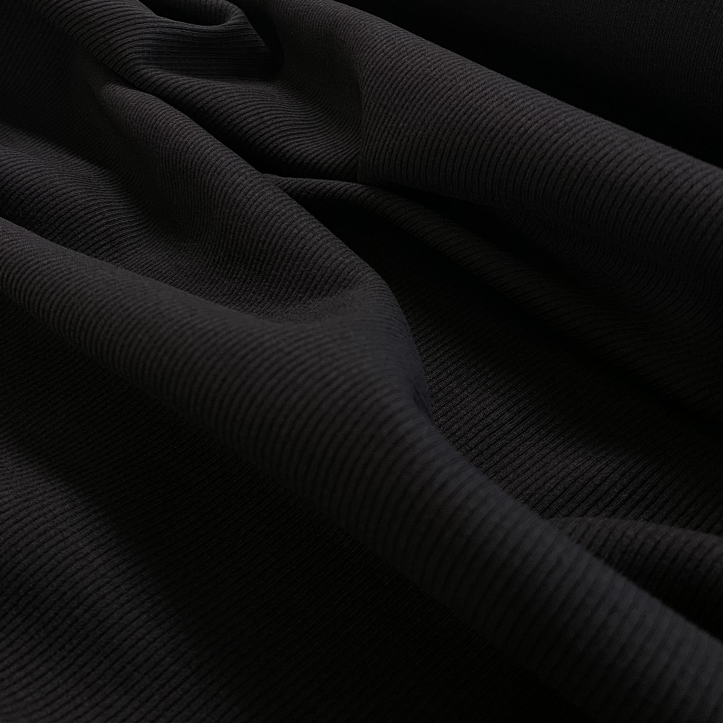 Rib Knit 250gsm - Black (SS085) - Ackroyd and Adams Ltd